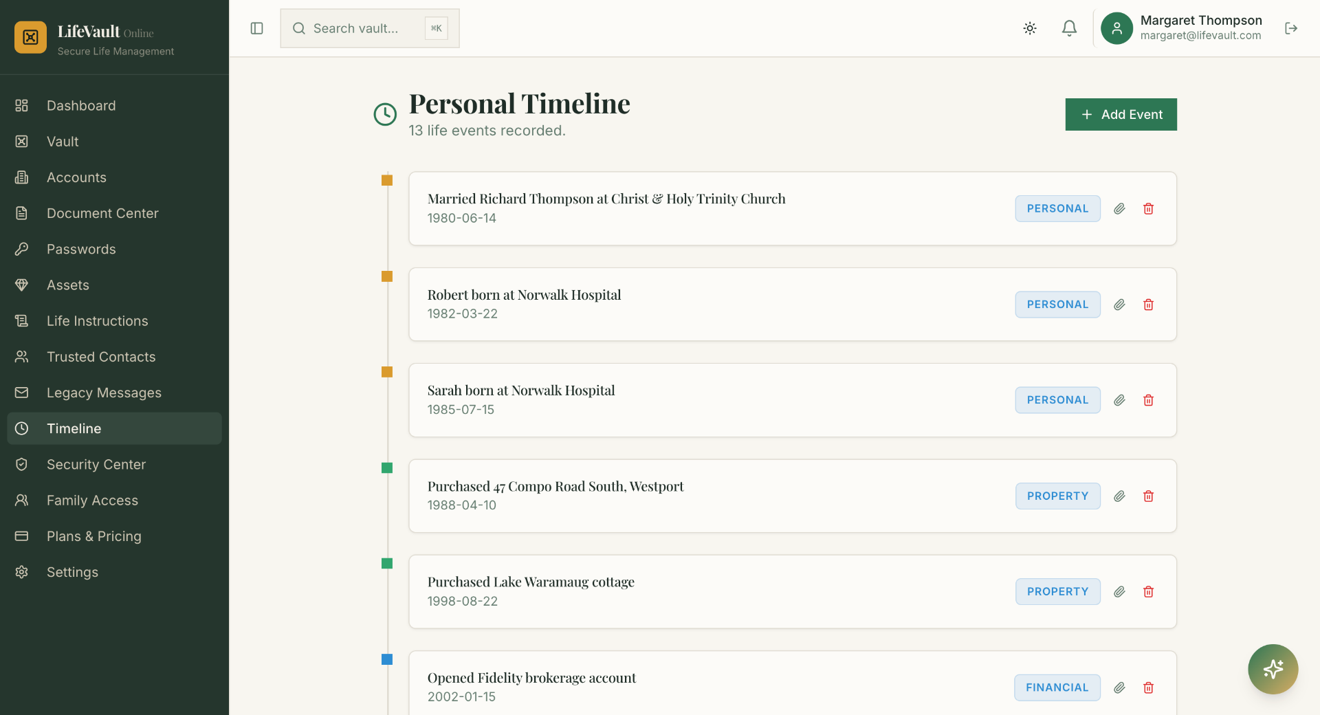 LifeVault — Organize Your Estate & Protect Your Family